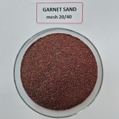 China Garnet Sand mesh 20/40 Abrasive for Sandblasting: Natural Abrasive medium, Mohs 7.0-7.5, Sa2.5-3 for sale