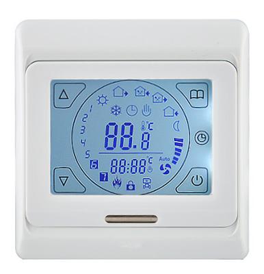 China Programmable Touch Screen Room Floor Weekly Heating Thermostat with big LCD screen for sale