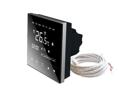 China Black Large Touch Screen Thermostat Floor Heating System OEM / ODM for sale
