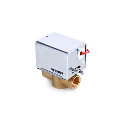 China Motorised 3 Way Diverter Valve Central Heating Spring Return For Fan Coil for sale