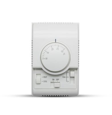 China Wall Mounted Fan Coil Thermostat For 2 Pipe Or 4 Pipe 128mm X 84mm X 40mm for sale