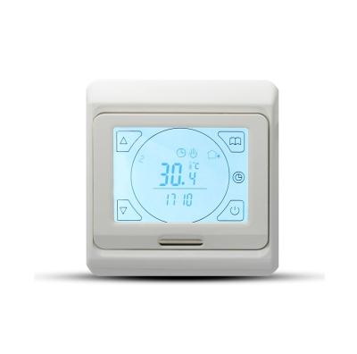 China LCD Floor Heating Thermostat 16A Touch Screen Programmable Temperature Controller for sale