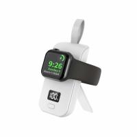 China 2500 MAh Type C Apple Magnetic Power Bank Black White Portable Apple Watch Charger for sale