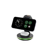 China 4 In 1 Magnetic Wireless Charging Support Qi cell phones with colorful light design ABS and PC for sale