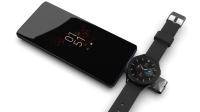 China Dual Plug Black Samsung Watch Wireless Charger Galaxy Watch Wireless Charging 3W for sale