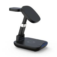 China 15W Foldable Wireless Charging Fast Charging ABS 3 In 1 Fast Charging Station for sale
