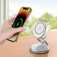 China Portable Wireless Charger Foldable 15W High Speed Wireless Charger For Earphones Phones for sale