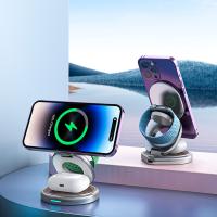 China Portable Wireless Charger Foldable 15W High Speed Wireless Charger For Earphones Phones for sale
