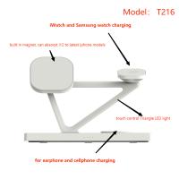 China All In One Samsung Smartwatch Charger Smart Watch 15W Wireless Charger Black And White for sale