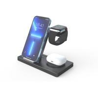 China 5 In 1 Apple Wireless Charger Foldable Induction Phone Charger Compatible Apple & Android Black and white for sale