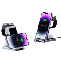 China X2 3 In 1 Type C Wireless Charging Phone Holder Dual Coil Official Samsung Fast Charger for sale