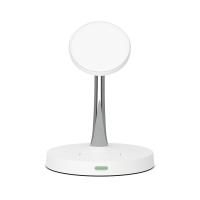 China FCC LED Night Light Phone Charger All In One Wireless Charger With Zinc Alloy Bracker for sale