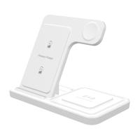 China Holder Wireless Charging Dual Coil 3 In 1 Iphone 15W Fast Charging Black Or White for sale