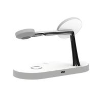 China Zinc Alloy Multifunctional Wireless Charging Station 9v 4A LED Light Wireless Charger for sale