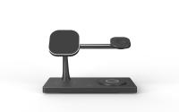 China 15W all in one Fast Wireless Charger With Night Light Zinc Alloy 271g Black And White for sale