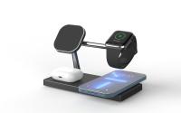 China 15W all in one Fast Wireless Charger With Night Light Zinc Alloy 271g Black And White for sale