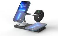 China 15W all in one Fast Wireless Charger With Night Light Zinc Alloy 271g Black And White for sale