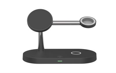 China FCC ROHS Metal Wireless Charging 15W Zinc Alloy Wireless Charger Bracket for sale