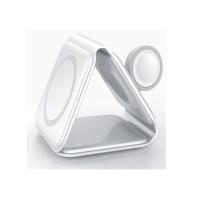 China Portable Foldable All In One Wireless Charger Iphone Iwatch Earphone White Black Color Only 0.35kg for sale