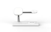 China Airpods Samsung Sleek Metal Wireless Charger Dual Wireless Charging Pad 15W for sale
