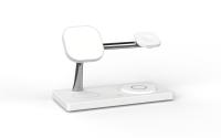 China Airpods Samsung Sleek Metal Wireless Charger Dual Wireless Charging Pad 15W for sale