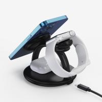 China Portable Triple Charging Station - 15W Magnetic Fast Charging for Phone, Watch, and Headphones, Certified Quality, Space for sale