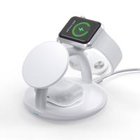 China Portable Triple Charging Station - 15W Magnetic Fast Charging for Phone, Watch, and Headphones, Certified Quality, Space for sale
