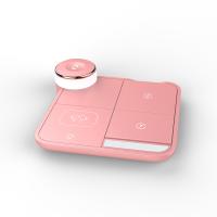 China 4 In 1 Foldable Wireless Charger: Qi Standard, Phone/Watch/Headset Charging, Colorful Lights for sale