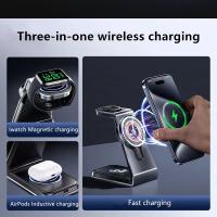 China SC022 3 In 1 Fast Charging Station Magnetic Wireless Charger For Phone for sale