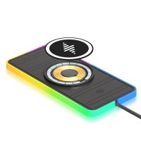 China Compatible Apple Phone And Airpods Car Wireless Charger Rgb Colorful for sale