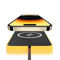 China Apple and Samsung Compatible Car Wireless Charging Pad 2 in 1 USB Wireless Car Charger 15W Fast Charging for sale