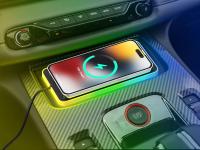China Apple and Samsung Compatible Car Wireless Charging Pad 2 in 1 USB Wireless Car Charger 15W Fast Charging for sale