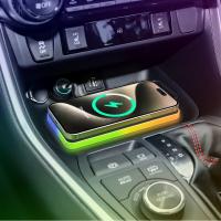 China RGB Car Wireless Charging Pad For Apple IPhone/Watch 15W output Power Protection for sale
