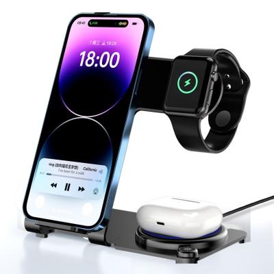 China Metal Wireless 3 In 1 Charging Stand PD/QC Stylish High Charging Effeciency for sale
