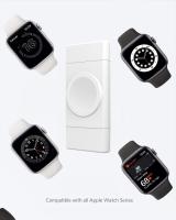 China Mini Dual Interface Wireless Watch Charger for Samsung Galaxy Watch Apple IWatch Overcharge Protection for sale