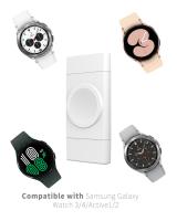 China Mini Dual Interface Wireless Watch Charger for Samsung Galaxy Watch Apple IWatch Overcharge Protection for sale