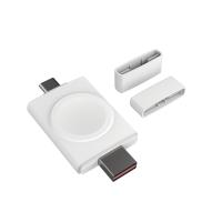 China Mini Dual Interface Wireless Watch Charger for Samsung Galaxy Watch Apple IWatch Overcharge Protection for sale