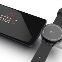 China 1A Output Current Mini Size Wireless Watch Charger with Dual Interface USB-A and USB-C for sale