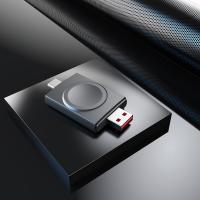 China 1A Output Current Mini Size Wireless Watch Charger with Dual Interface USB-A and USB-C for sale