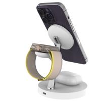 China Factory New Oem 3 in 1 Wireless Charger Stand Magnetic Foldable Wireless Charging Station for iPhone 17 16 15 14 13 Pro Max Apple Watch 8 9 Charger for sale