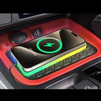 China Silicone Car Wireless Charging Pad RGB LED Qi Apple Samsung Earbuds Compatibility for sale