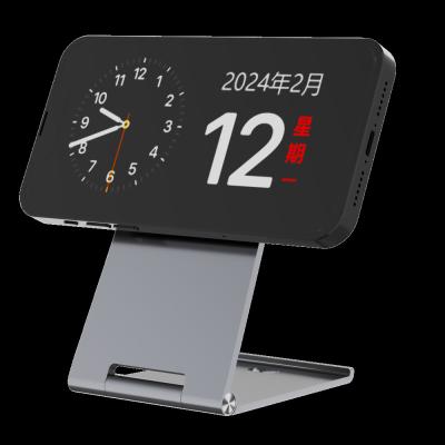 China Aluminum Alloy Qi 2 Metal Wireless Charger With USB C Interface And Damping Folding Design for sale