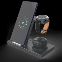 China Three Level Foldable Wireless Charging Station 3W Watch Charging Night Light Feature for sale
