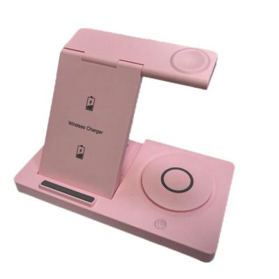 China 15W Fodable Wireless Charging Station in White/Black/Green/Purple/Pink for Watch Charging 3W Output 5W/7.5W/10W/15W for sale