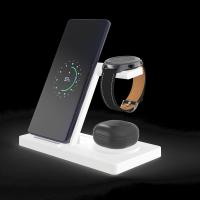 China 15W Fodable Wireless Charging Station in White/Black/Green/Purple/Pink for Watch Charging 3W Output 5W/7.5W/10W/15W for sale
