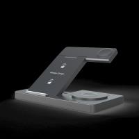 China Night Light 3W Foldable Wireless Charging Station with Custom Logo for sale