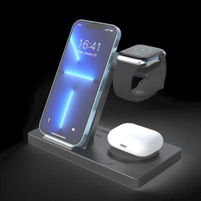 China Night Light 3W Foldable Wireless Charging Station with Custom Logo for sale