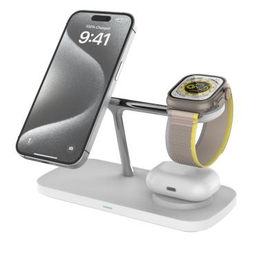 China Qi 2 Adjustable Magnetic Wireless Charger Hub For Apple/Samsung Watch for sale