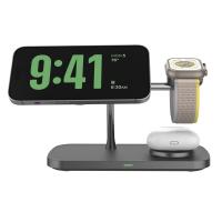 China 15W Qi 2 All in 1 Wireless Charging Station White/Black ABS Zinc Alloy Charger for Apple Samsung Watches for sale