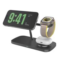 China 15W Qi 2 All in 1 Wireless Charging Station White/Black ABS Zinc Alloy Charger for Apple Samsung Watches for sale